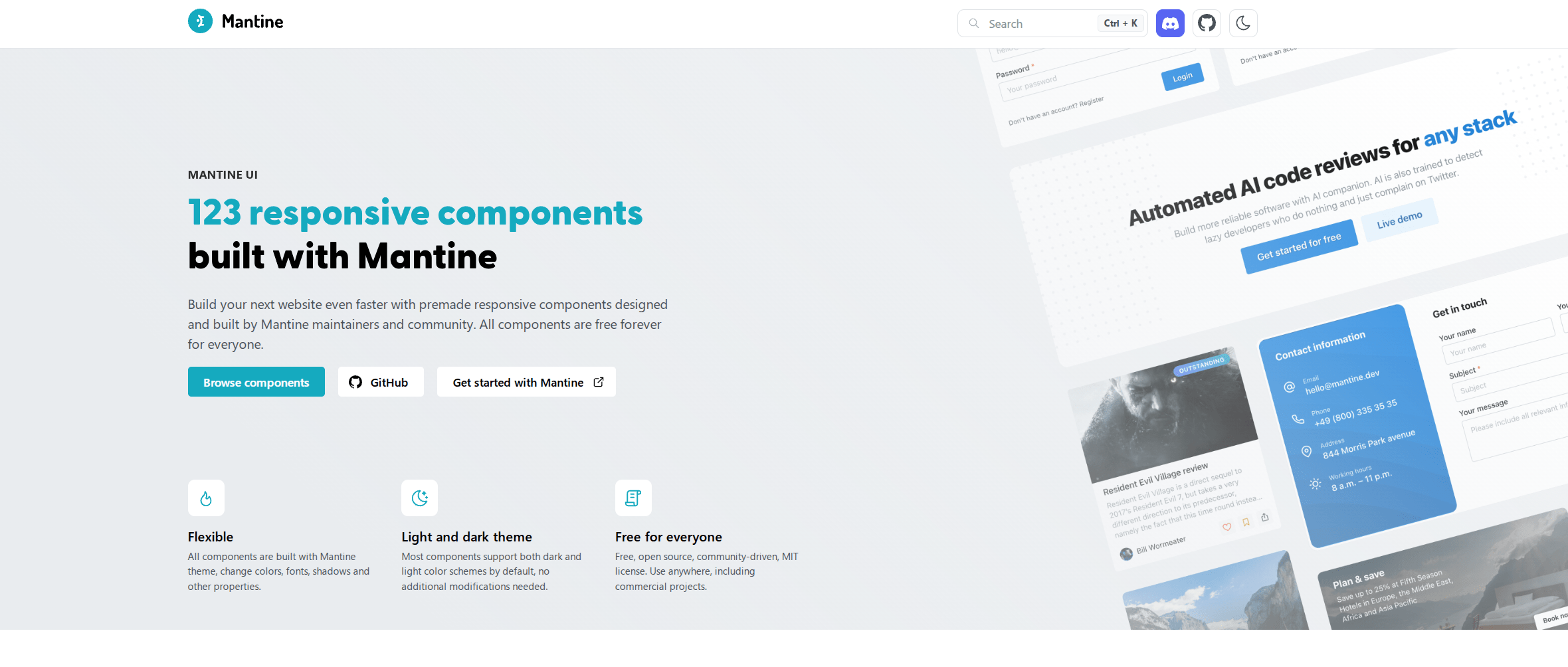 Mantine UI Details - Modern, Flexible React Component Library | UIriver